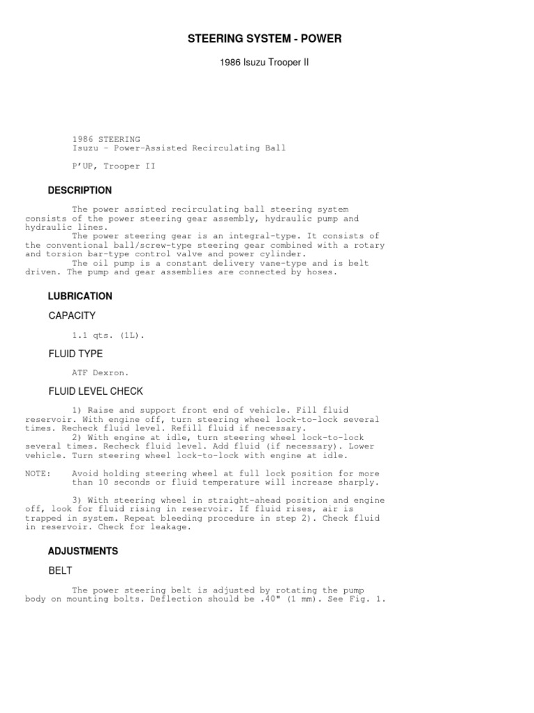 Steering System Power | PDF | Pump | Steering