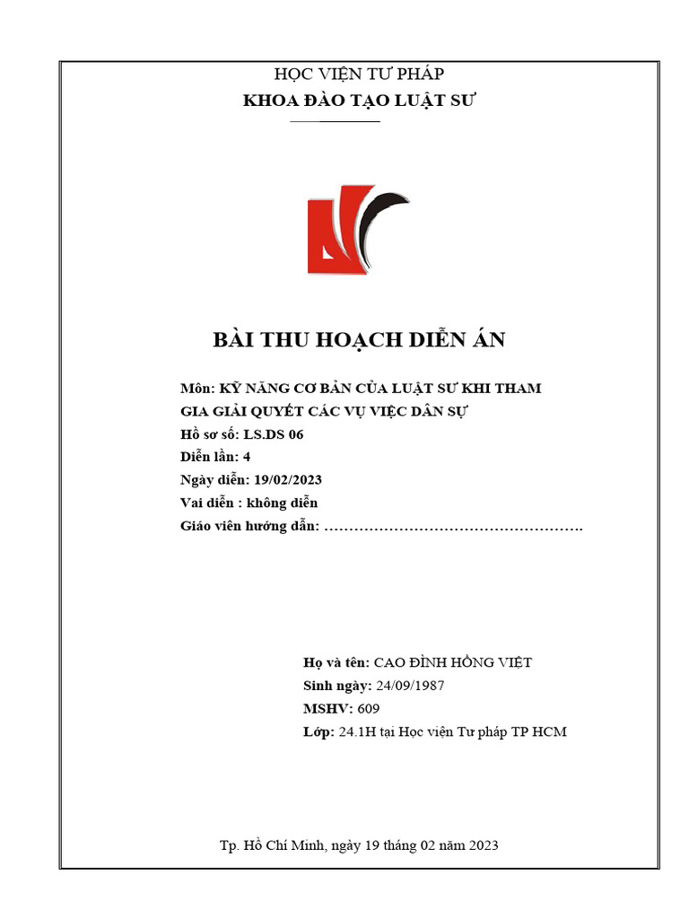 DADS 07 - 24.1H - 609 - CaoDinhHongViet - 20230219 | PDF