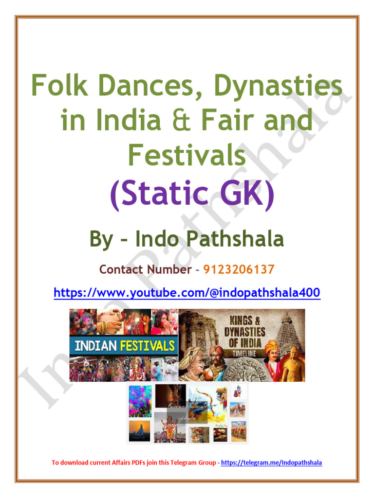 Folk Dances, Dynasties, Fair & Festivals | PDF | Hindu Worship