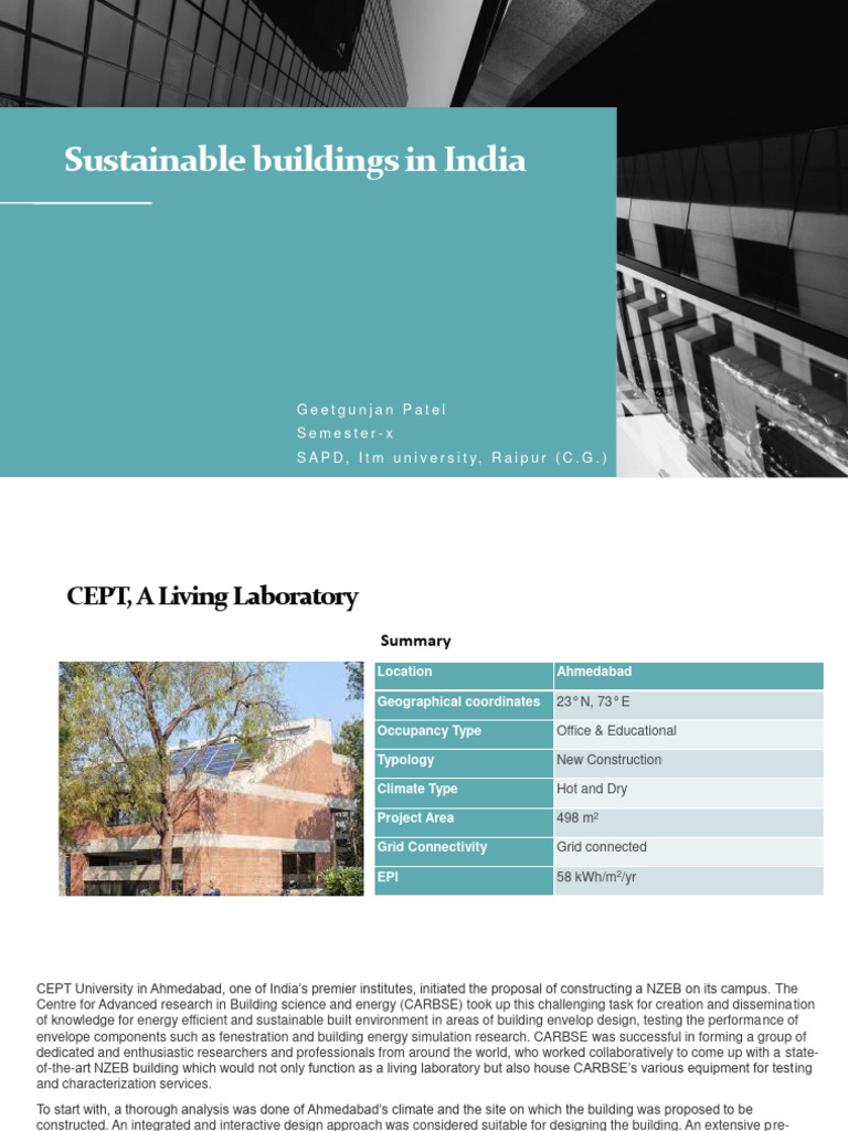 Sustainable Buildings in India | Download Free PDF | Building ...
