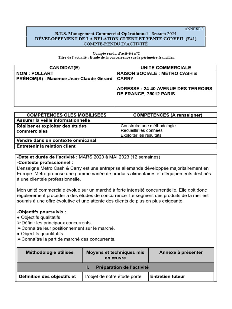 Fiche DRCVC 2 | PDF | Business | Commercialisation