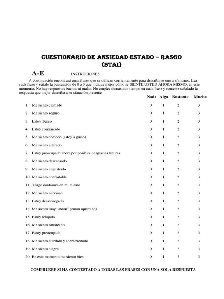 Stai | PDF