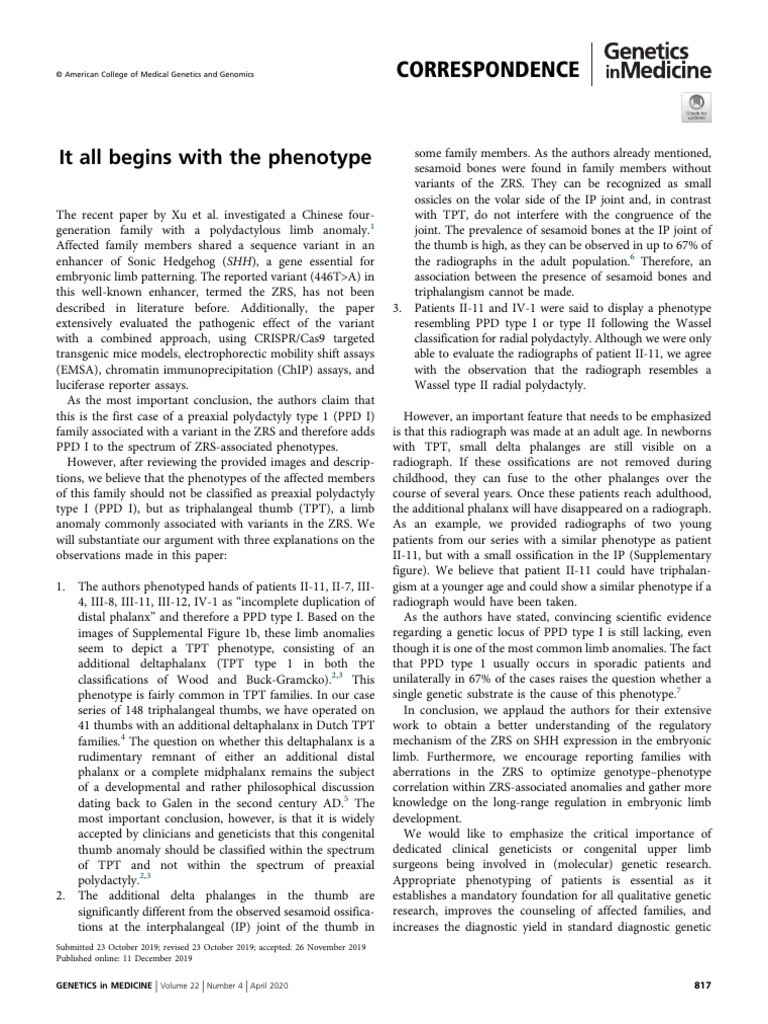 It All Begins With The Phenotype Gim | PDF | Thumb | Genetics It All Begins With The Phenotype Gim | PDF | Thumb | Genetics