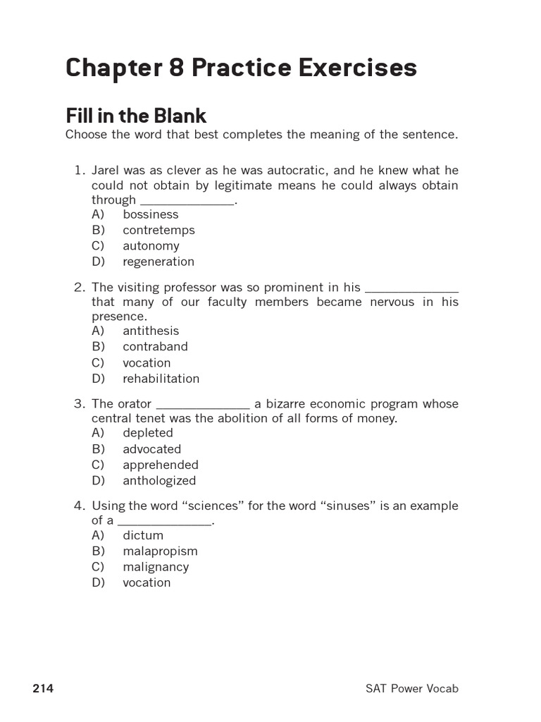 Chapter 8 Practice Exercises | PDF | Frankenstein | Credit