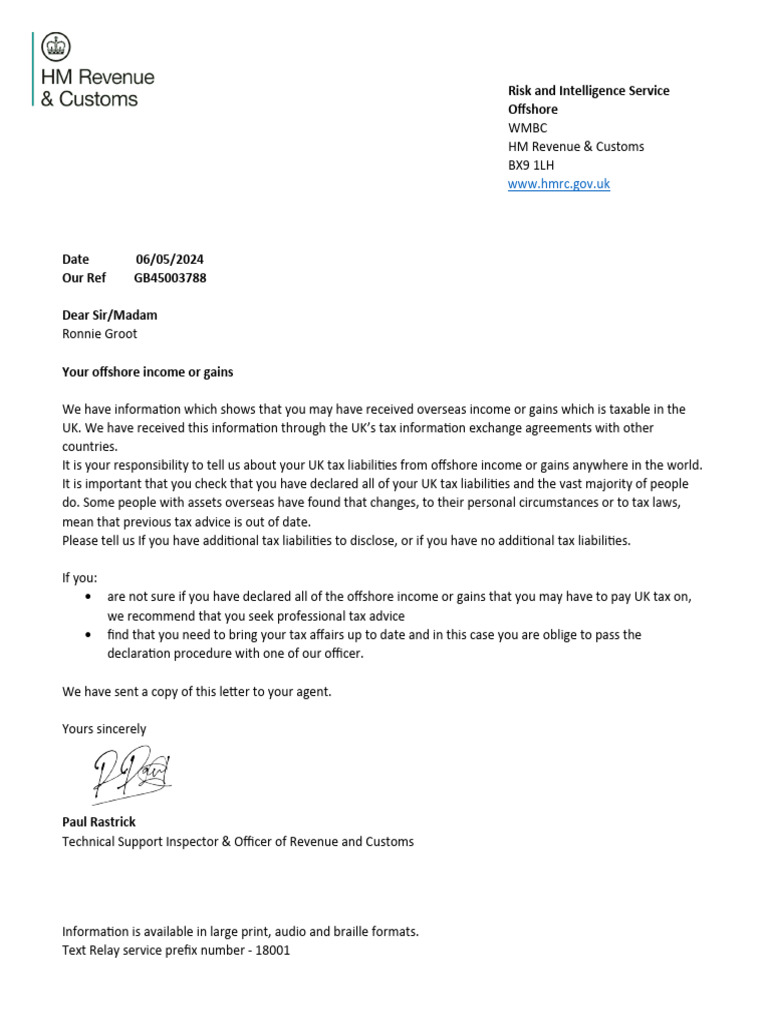 HMRC Risk and Intelligence Service | PDF