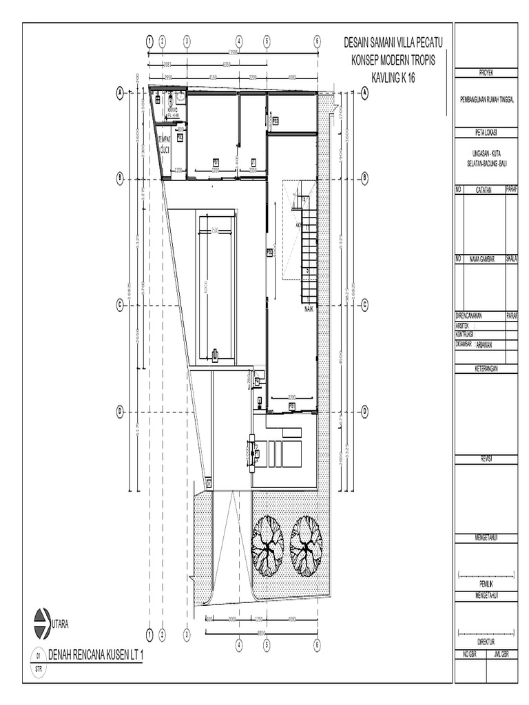 Denah Rencana Kusen Kavling k16 | PDF