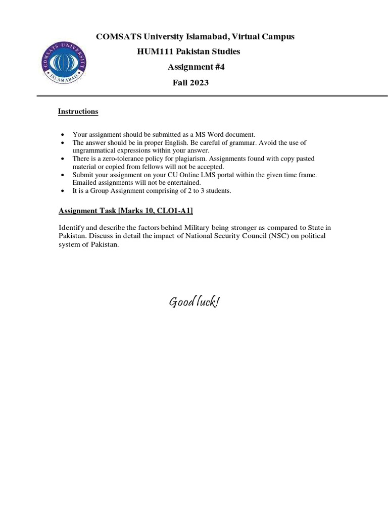 Fa23 - HUM111 - Assignment 4 | PDF