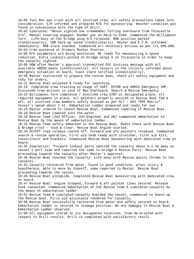 MOB | PDF | Water Transport | Ships