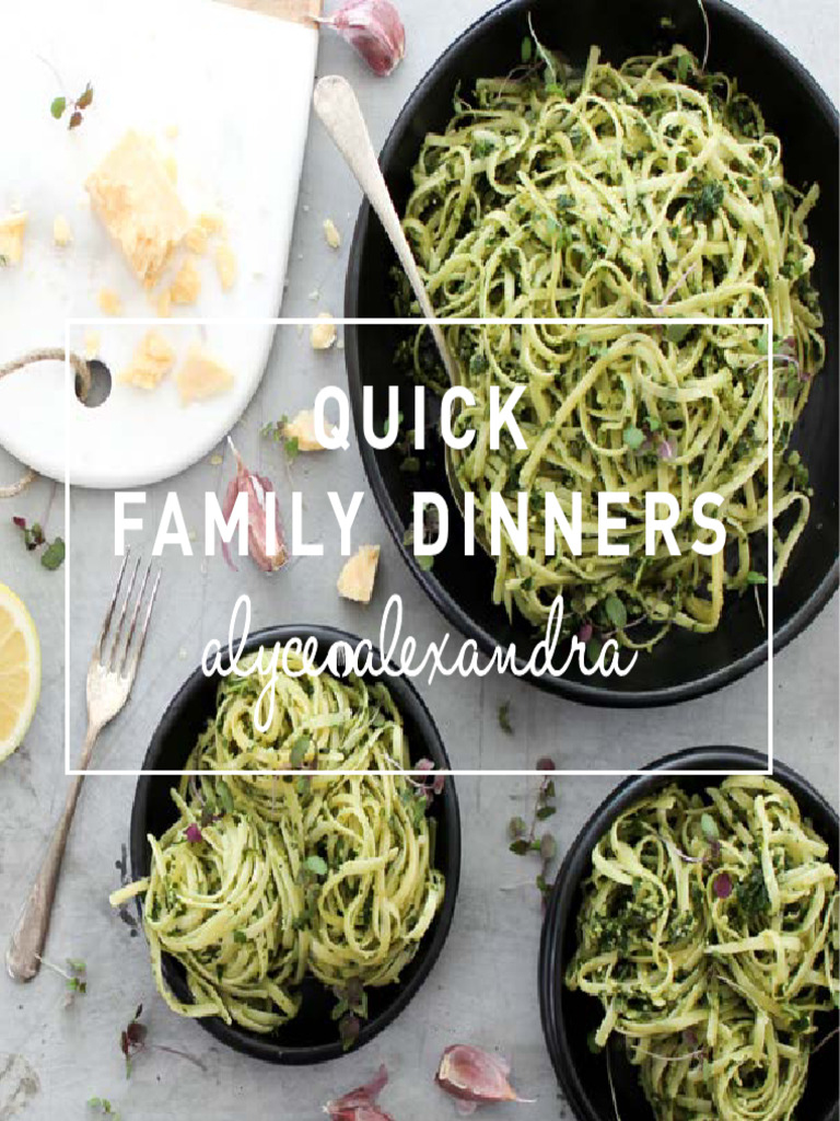 Quick+Family+Dinners | PDF | Beef | Pesto