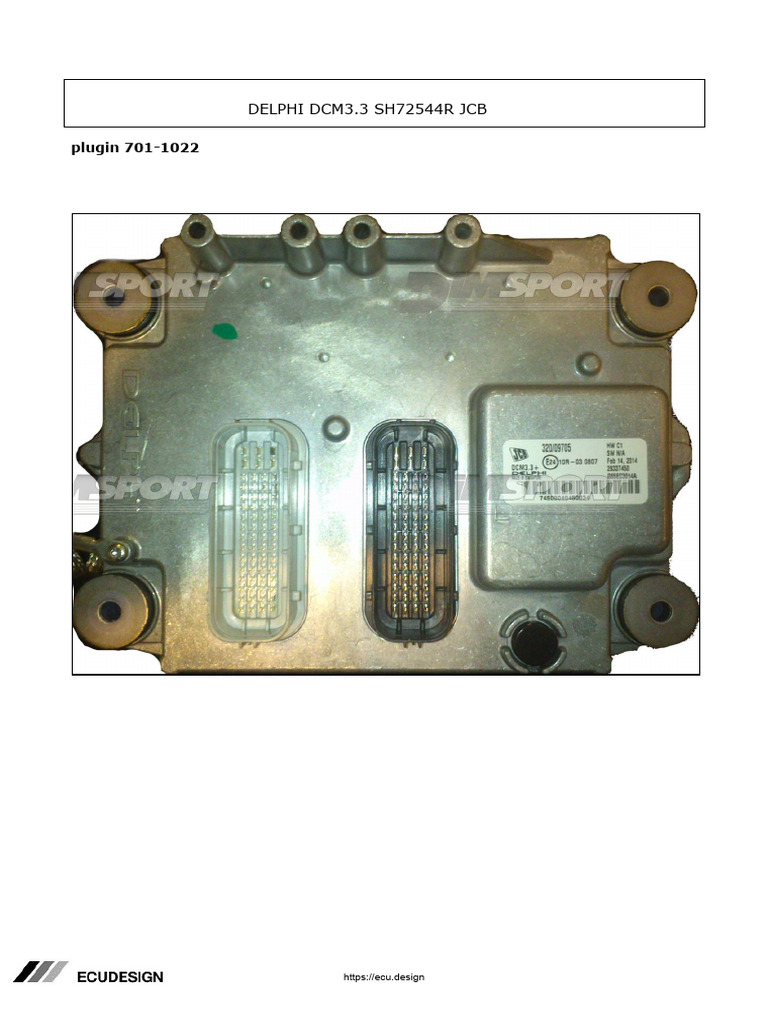 Delphi DCM3.3 JCB ECU Pinout Guide | PDF | Technology & Engineering