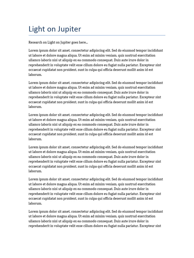 Light On Jupiter | PDF