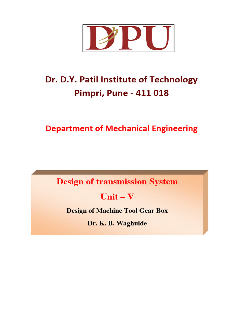 Design of Multi-Speed Gearboxes | PDF | Gear | Engines