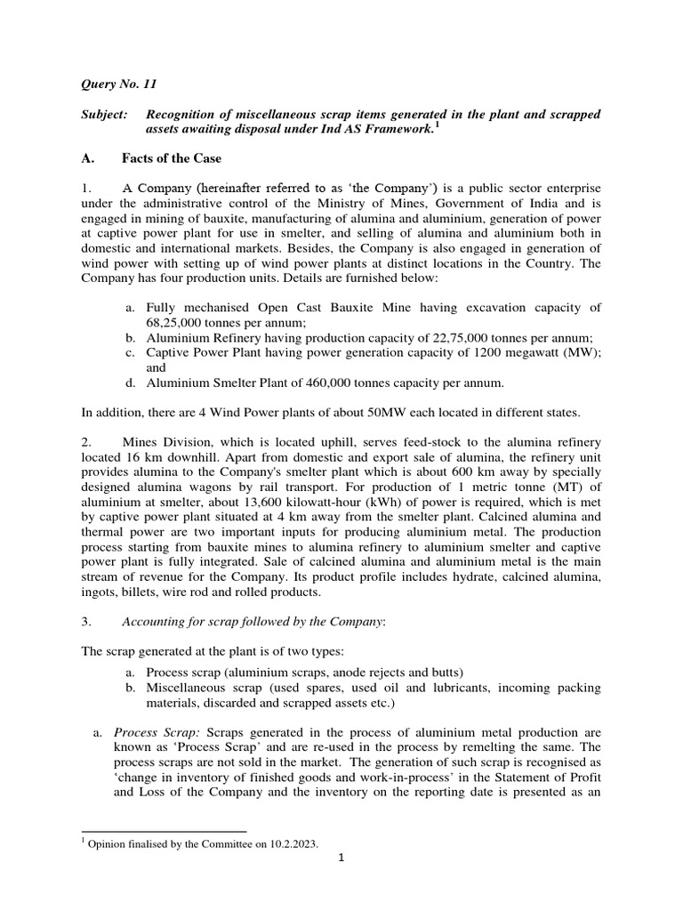 EAC Opinion On Scrap | Download Free PDF | Income Statement | Inventory
