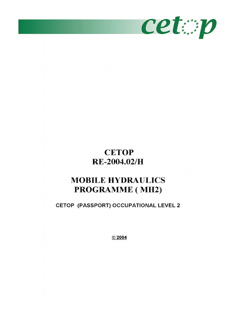 Cetop - MH2 - Re 2004 02 H | PDF