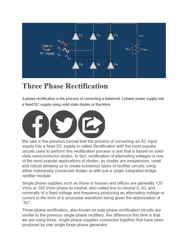Rectifier Ac To DC Conversion | PDF | Rectifier | Diode