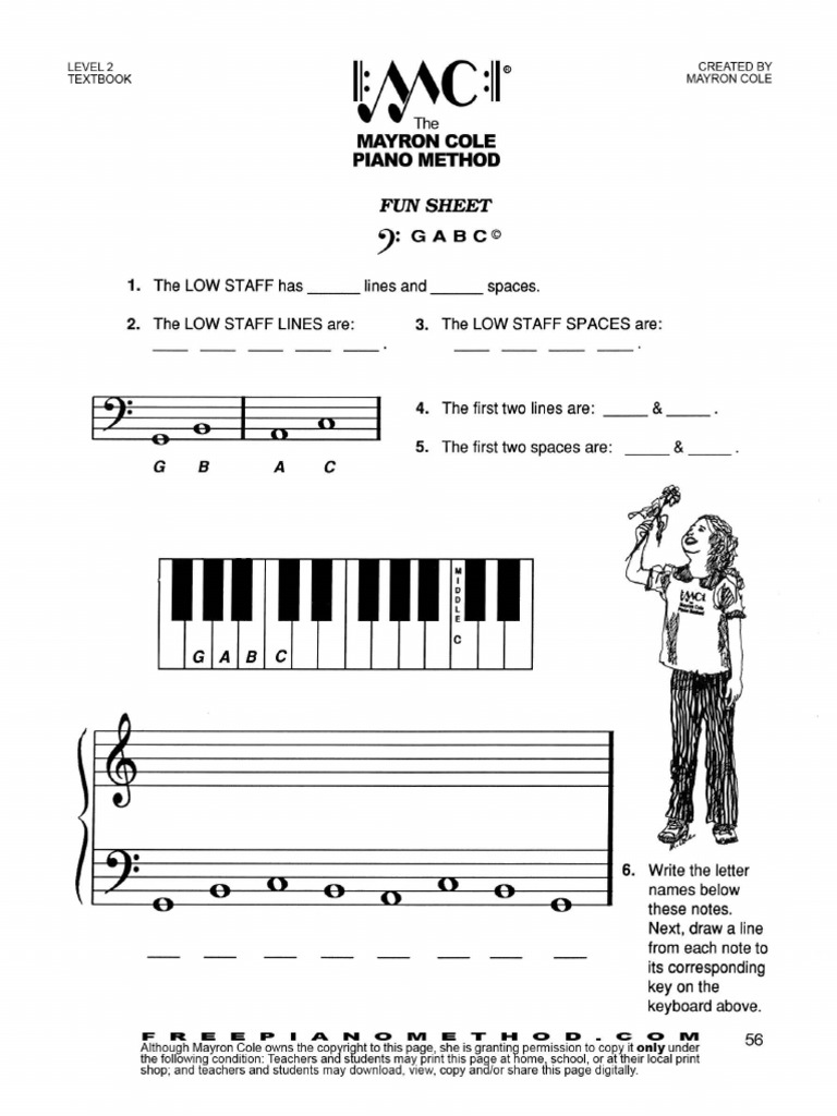 The Mayron Cole Piano Method LEVEL 2 Lesson 10 Pages 56 To 63 | PDF