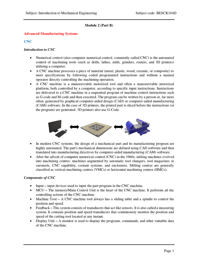 Module 2_cnc,3d Printing | PDF | Numerical Control | 3 D Printing