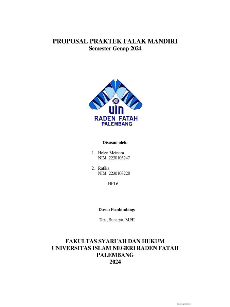 Proposal PF Mandiri Helen Fika 1 | PDF