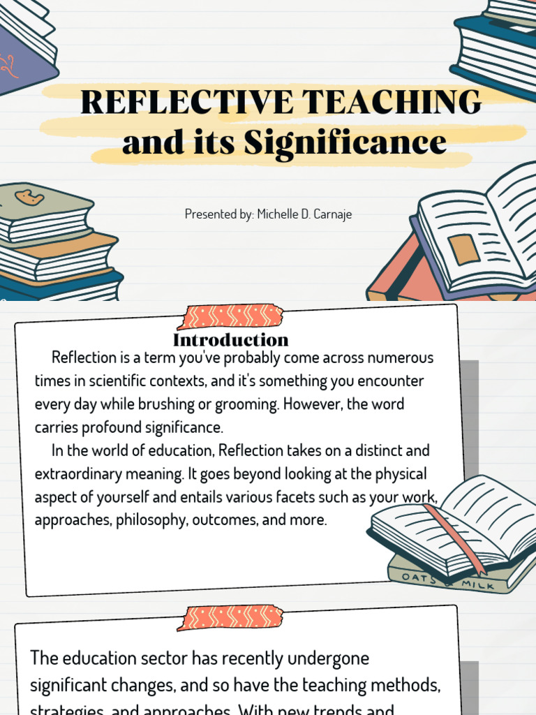 REFLECTIVE TEACHING - CarnajeMichelle | PDF | Educational Assessment ...
