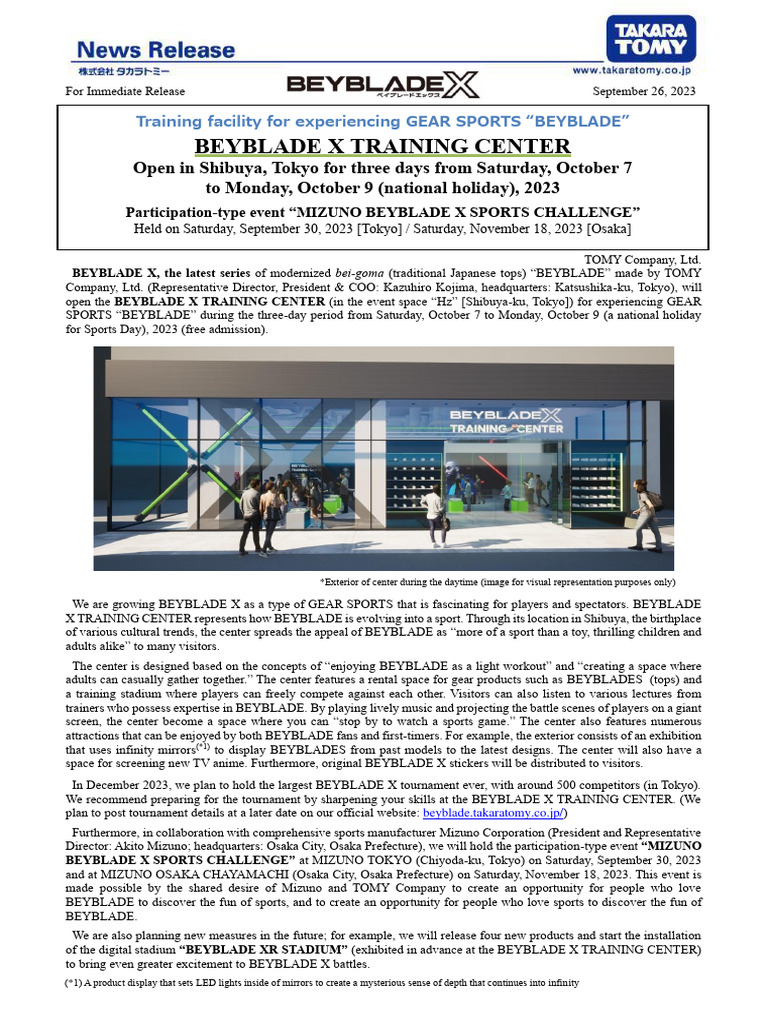 Beyblade X Training Center | PDF