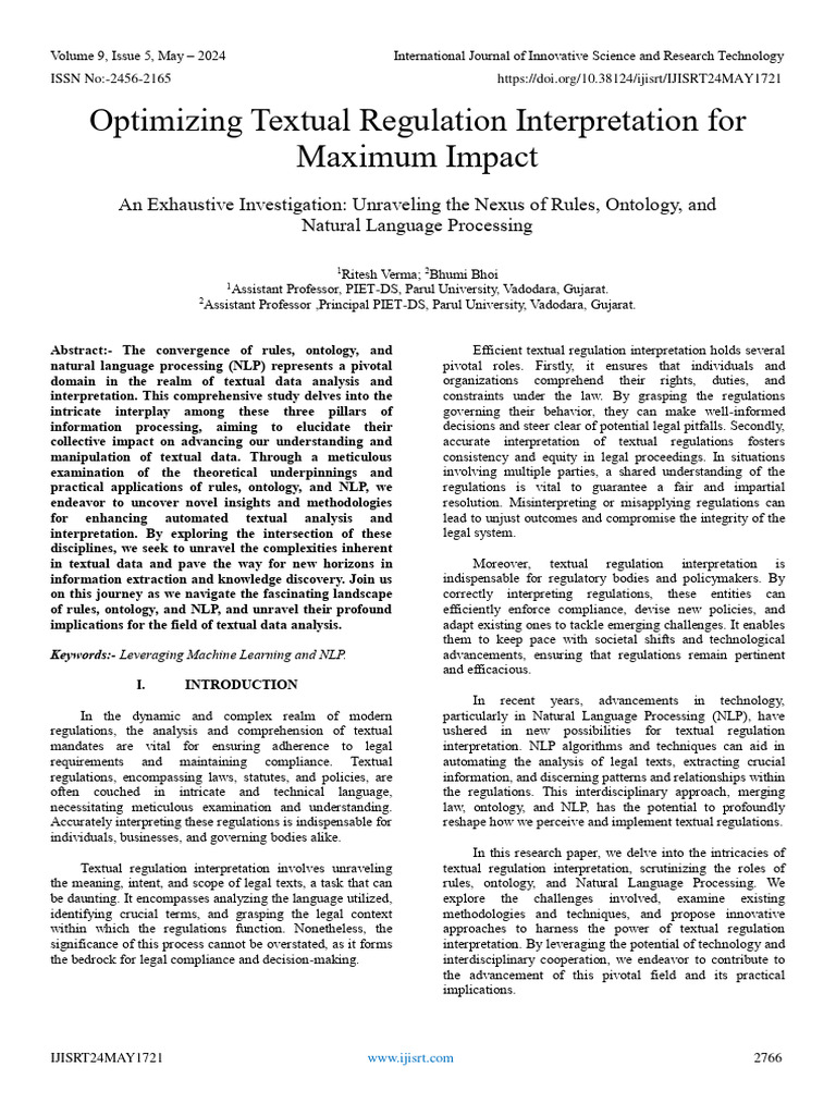 Optimizing Textual Regulation Interpretation For Maximum Impact | PDF ...