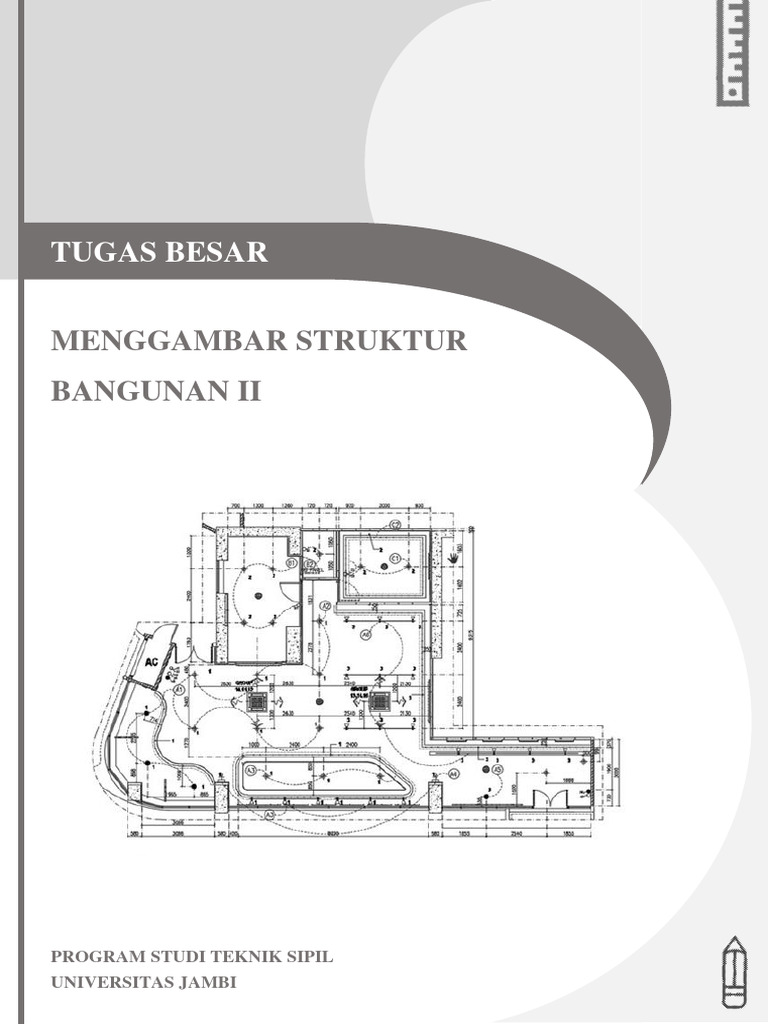 TA 2023-2024 - Menggambar Struktur Bangunan II | PDF