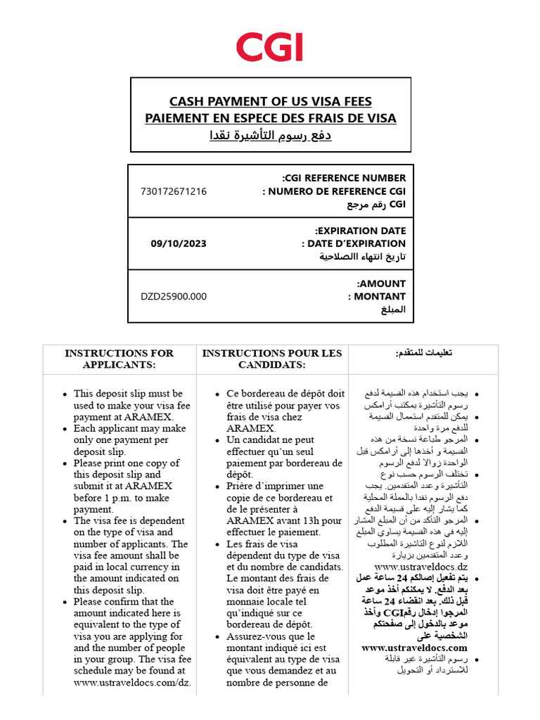 Apply-for-a-U.S.-Visa-_-Receipt-for-Payment | PDF