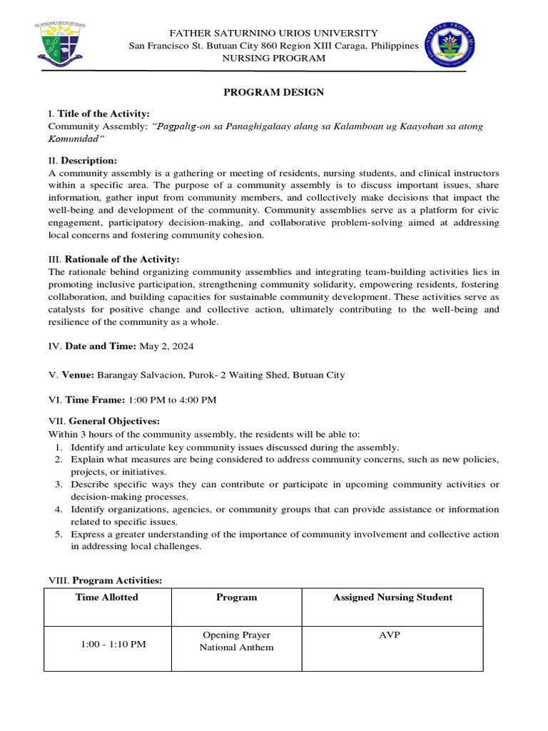 CA-PROGRAM-DESIGN | PDF | Community | Social Psychology