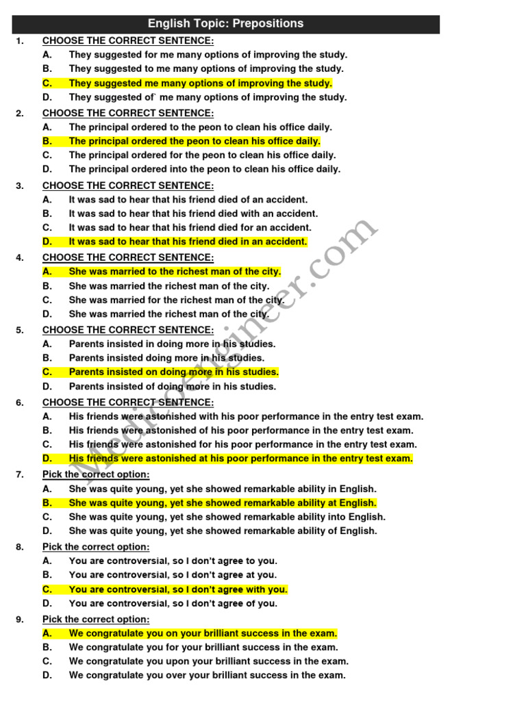 Preposition - English Grammar Rules | PDF
