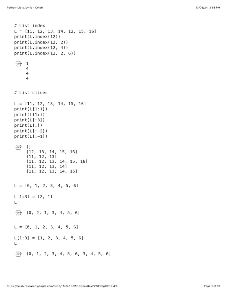 Python Lists Download Free Pdf Computer Programming 