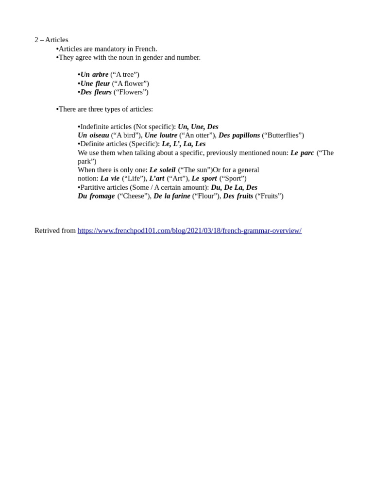 Articles in French | PDF