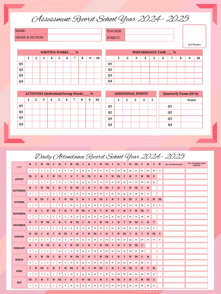 Daily Attendance Record 2024-2025 | PDF