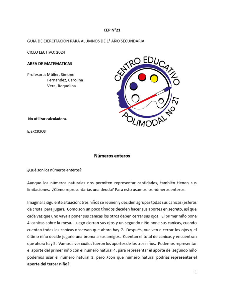 cuadernillo 1° CEP 21 2024 | PDF | Multiplicación | Exponenciación
