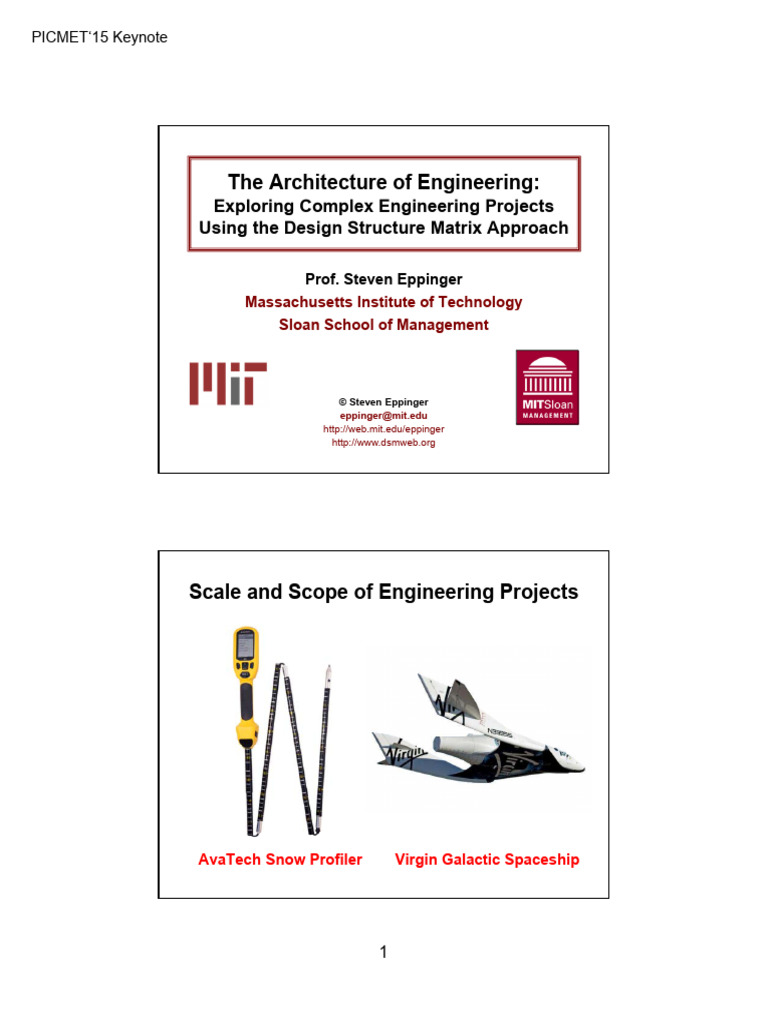 The Architecture of Engineering: Exploring Complex Engineering Projects Using The Design ...