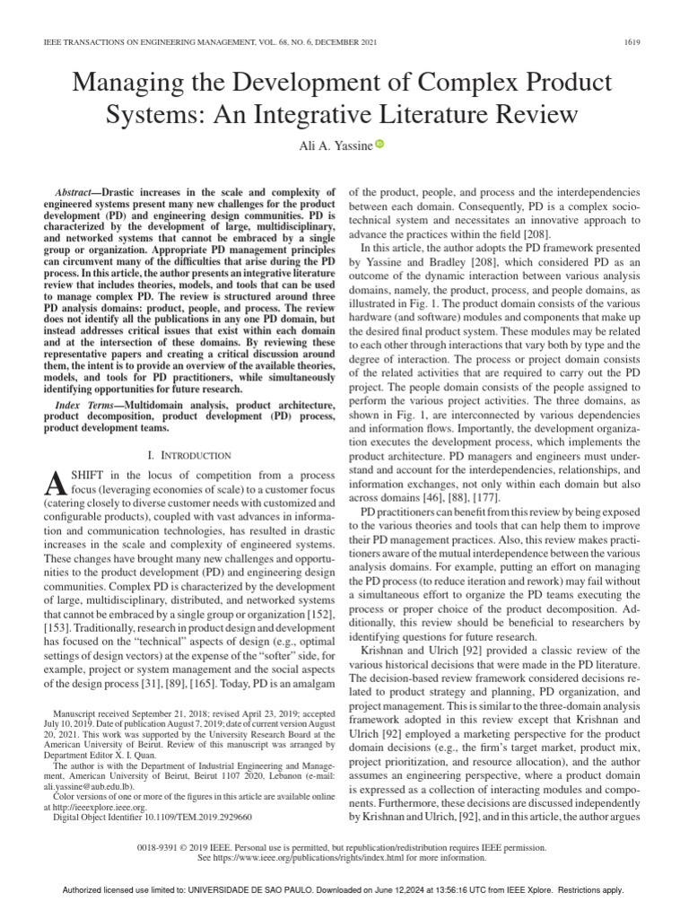 Managing The Development of Complex Product Systems An Integrative ...