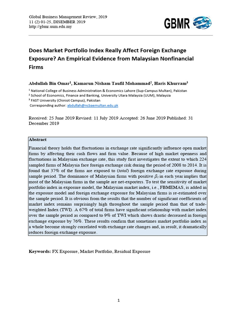 2019-Does Market Portfolio Index Really Affect Foreign Exchange Exposure (Malaysian Nonfinancial ...