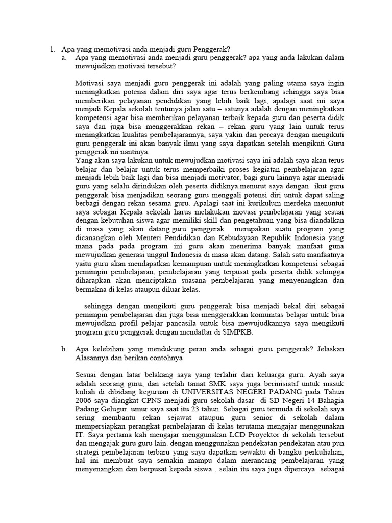 Esai Guru Penggerak | PDF