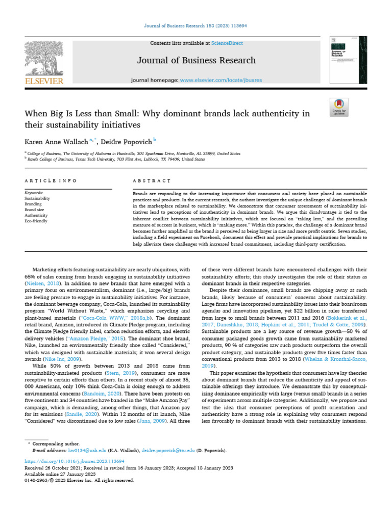 Why Dominant Brands Lack Authenticity in Branding | PDF | Brand ...