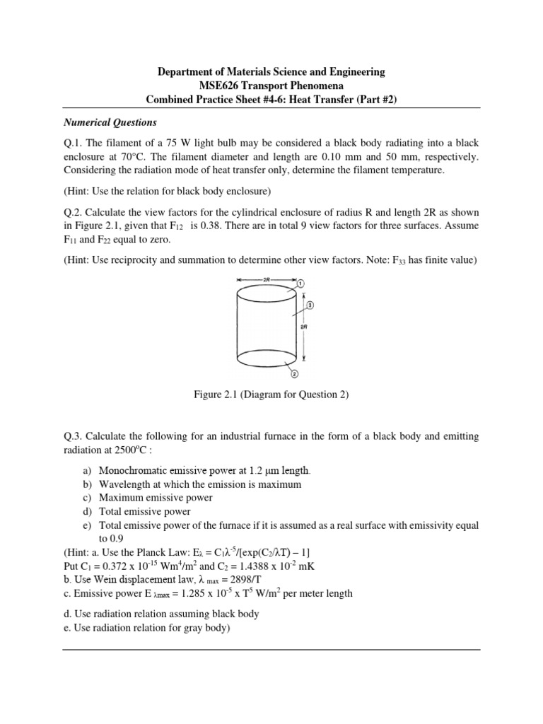 Total Emissive Power Calculations | PDF