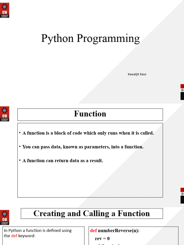 Functions and Module | PDF | Parameter (Computer Programming) | Object Oriented Programming