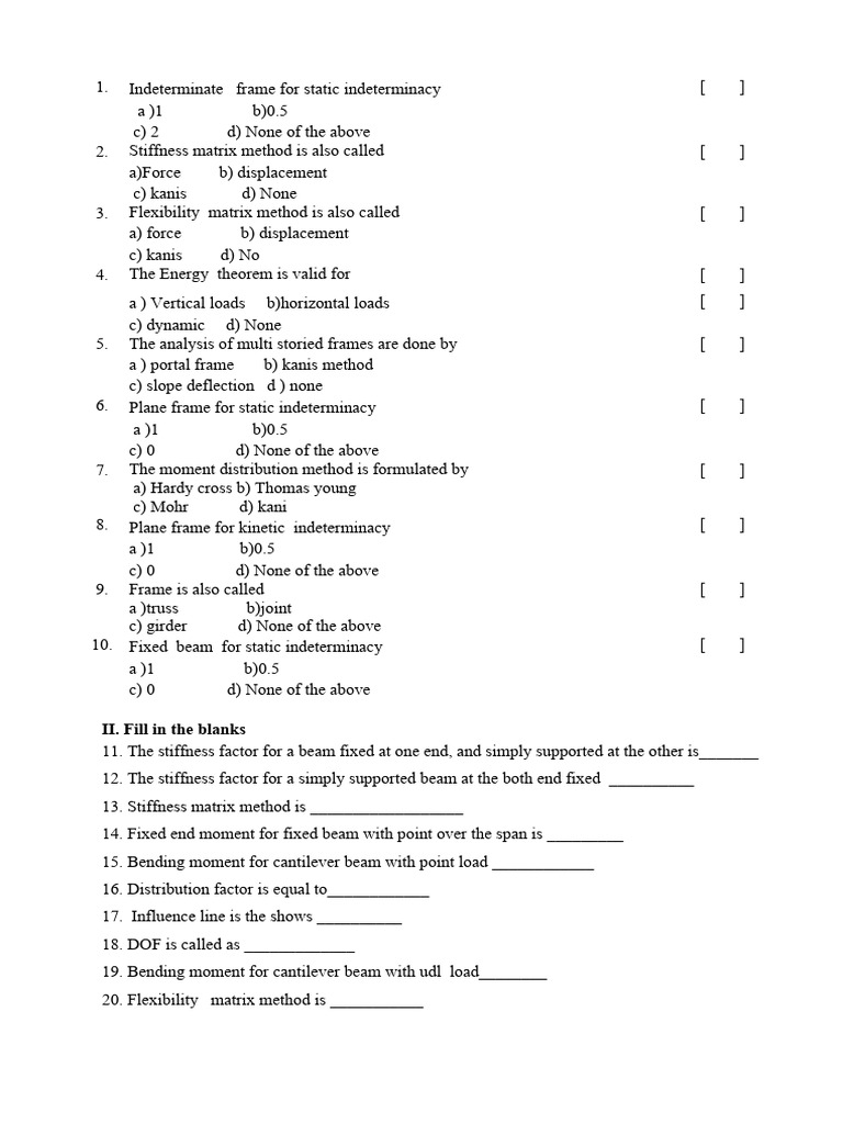 objective of SA-II | PDF | Stiffness | Beam (Structure)