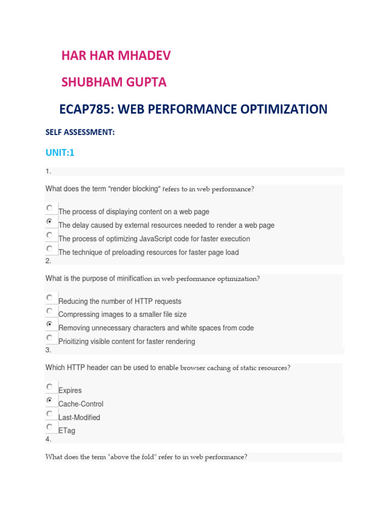 Web Performance Optimization Guide | PDF | Transport Layer Security ...