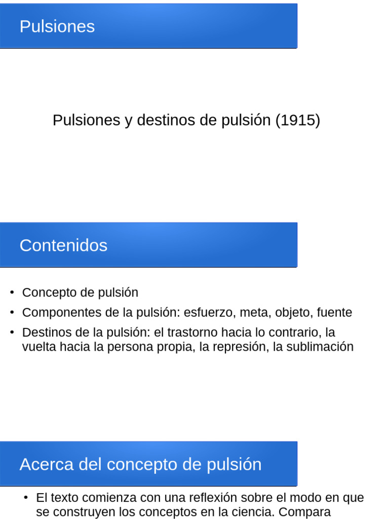 Pulsión y Destinos de Pulsión | PDF | Sicología | Ciencias del ...