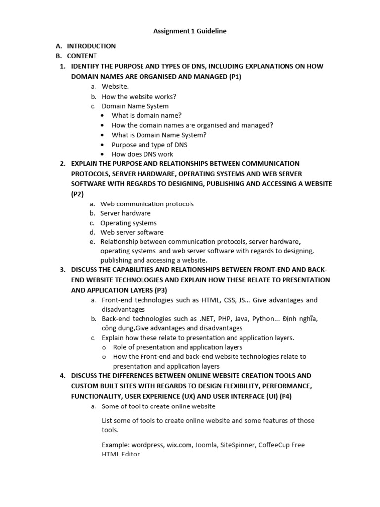 Assignment 1 Guideline | PDF