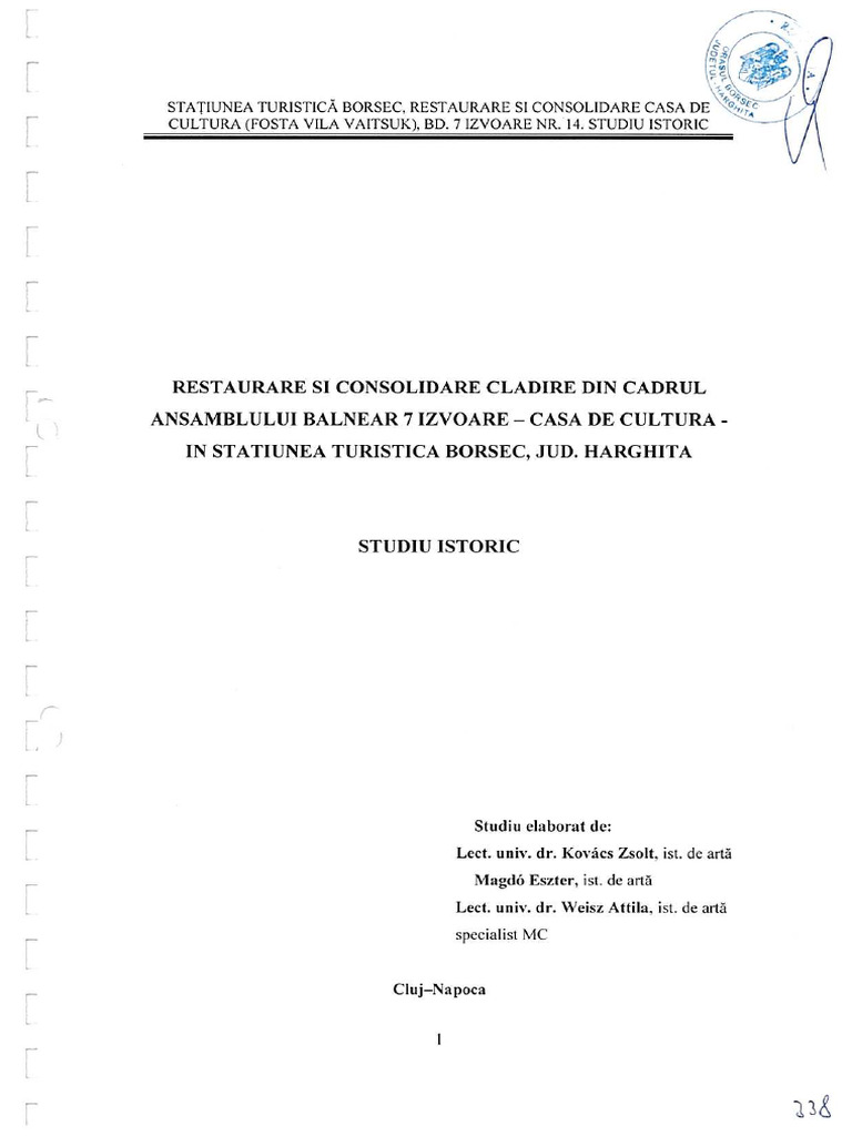 Studiu Istoric Casacultura | PDF