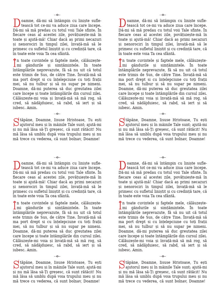 Rugaciuni Red 4x4 | PDF