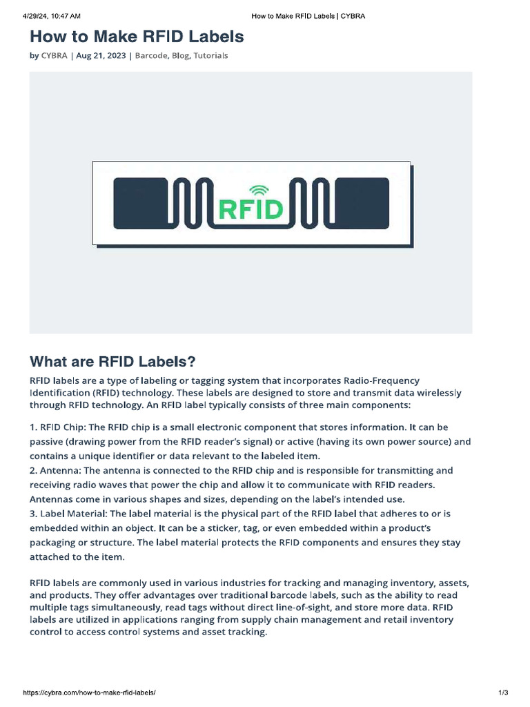 How To Make RFID Labels | PDF