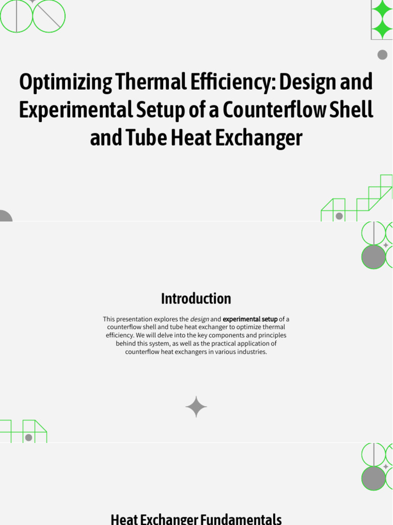 Slidesgo Optimizing Thermal Efficiency Design and Experimental Setup of A Counterflow Shell and ...