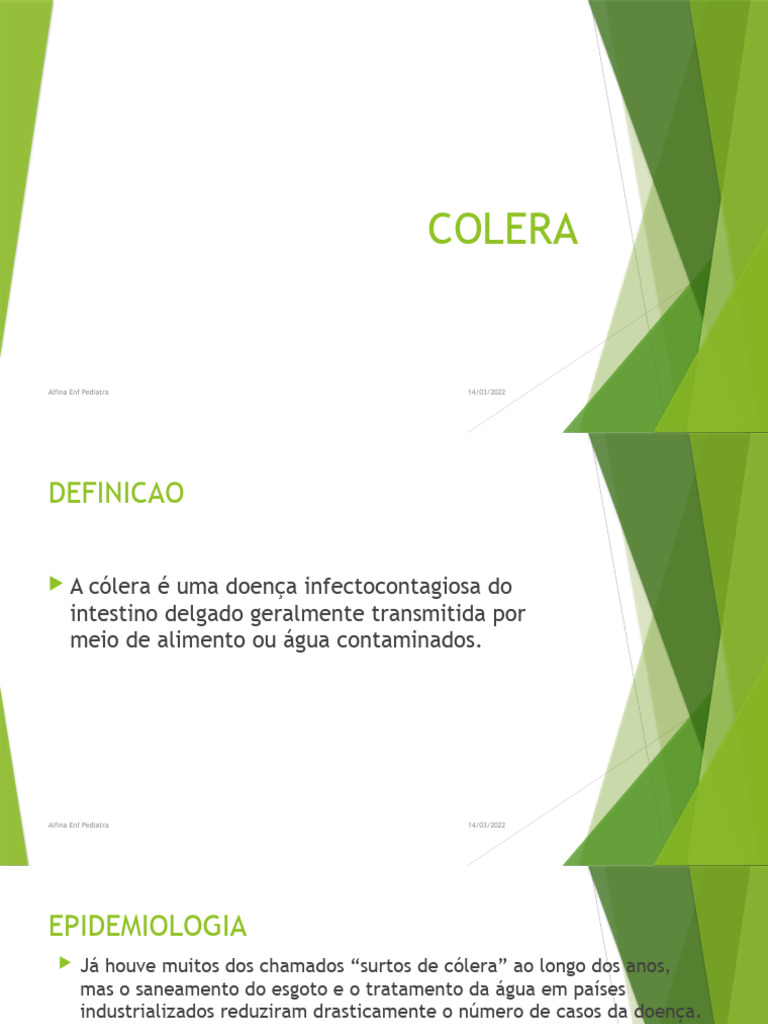 Causas e Tratamento da Cólera | PDF | Cólera | Especialidades médicas