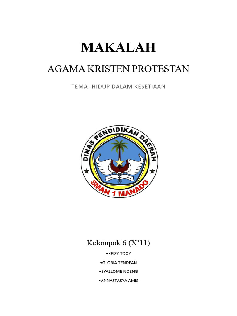Makalah Agama Kristen | PDF | Agama & Spiritualitas | Gaya Hidup